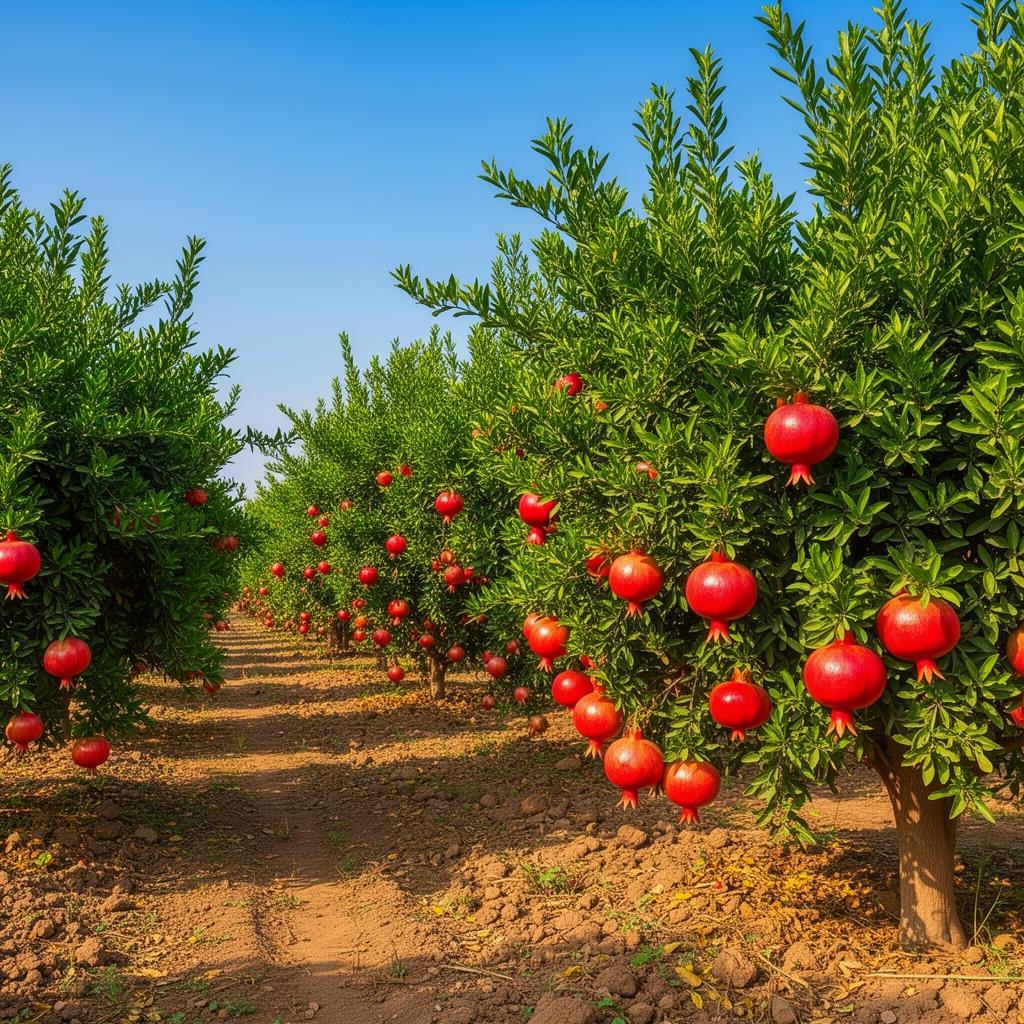 PomX Integrated Managed Pomegranate Farmland Near Bangalore